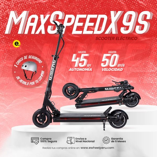 Scooter Electrico MaxSpeed X9S - 600w - E Wheel Perú